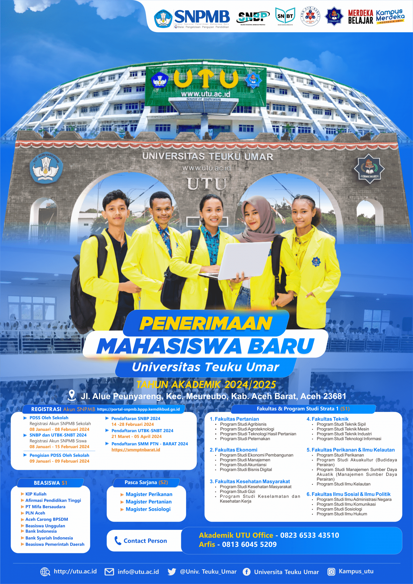 Daya Tampung UTU 2024 untuk SNBP dan SNBT, Tersedia 2.760 Kuota ...